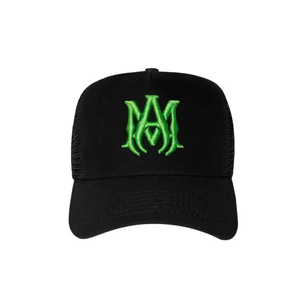 Amiri Ma Logo Trucker Hat - Black