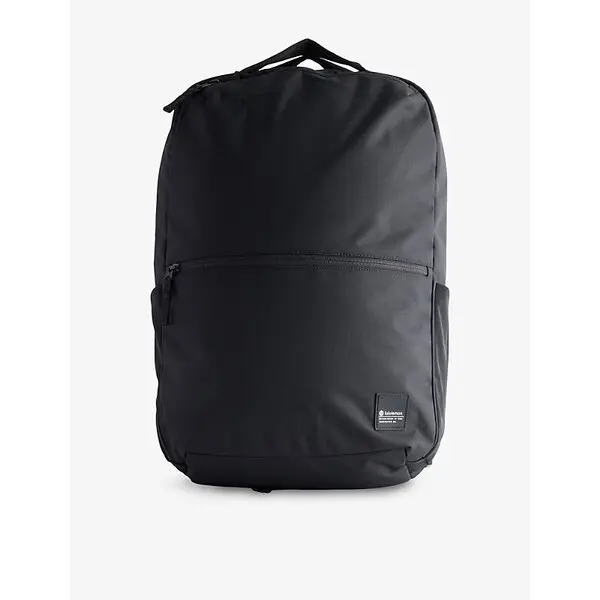 Lululemon Double-zip Woven Backpack 22l - Black/traverse Grey