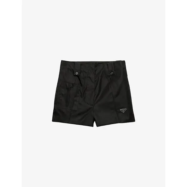 Prada Re-nylon Triangle-logo Woven Shorts