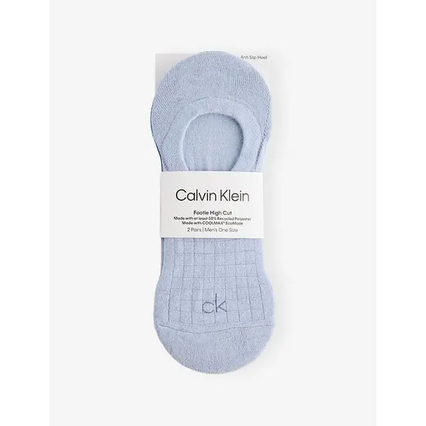 Calvin Klein Pack Of Two High-cut Sock Liners - Blue Combo