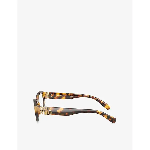 Miu Miu Rectangular Eyeglasses - Brown