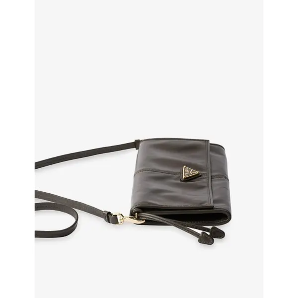 Prada Triangle-logo Small Leather Wallet - Green