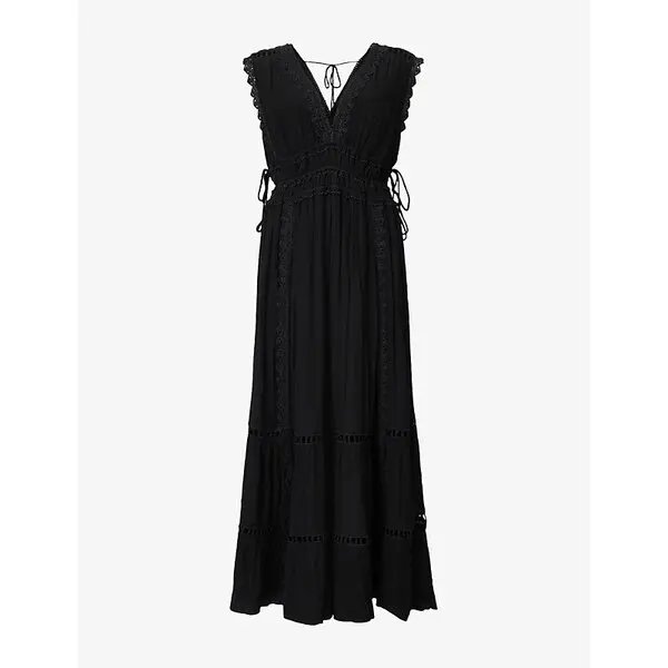 Buy ALLSAINTS Xanthe Sleeveless Maxi Dress - Black At 25% Off | Editorialist
