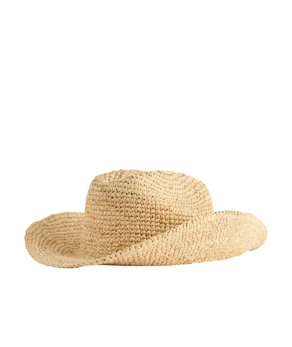 BOUTIQUE BONITA Raffia Cowboy Hat