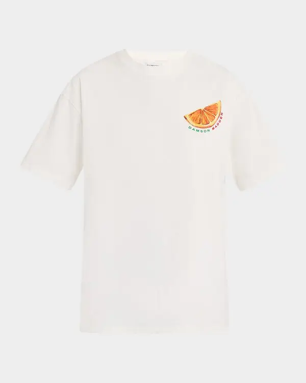 DAMSON MADDER Graphic Boyfriend Tee - White