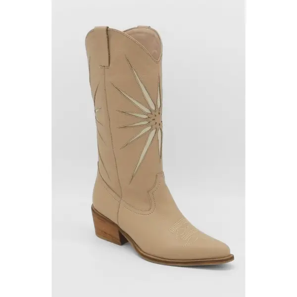 STIVALI NEW YORK Moonrise Western Cowboy Boots - Tan