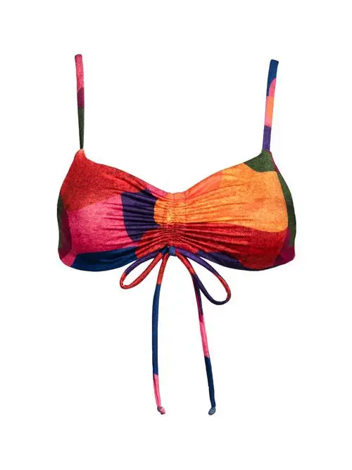 KITTY AND VIBE Ruched Tie Bikini Top - Isla