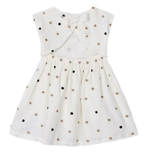 MAYORAL Embroidered Polka Dot Dress