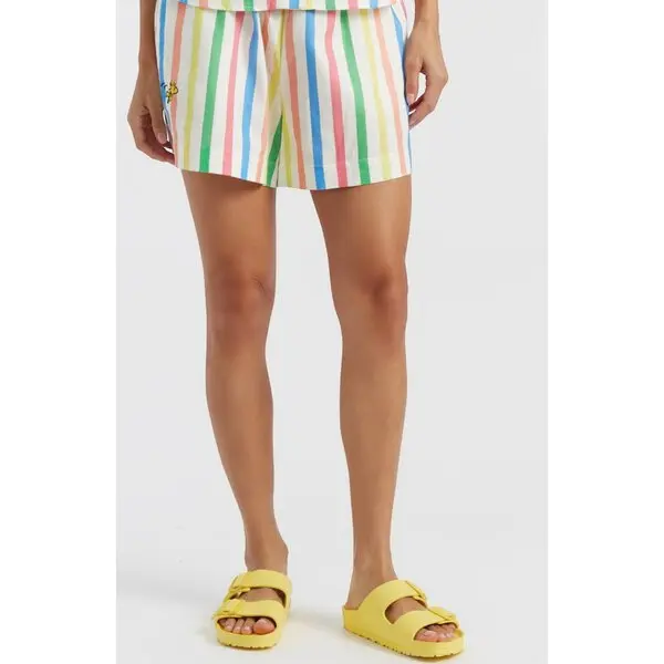 Chinti & Parker Striped Linen-cotton Shorts