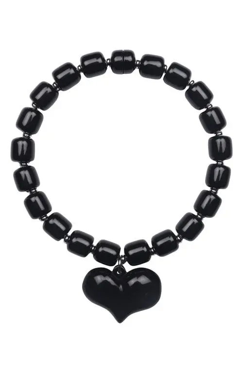 JULIETTA Amore Heart Pendant Collar Necklace - Black