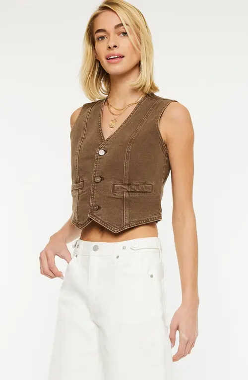 KANCAN Vanya V-neck Vest - Brown