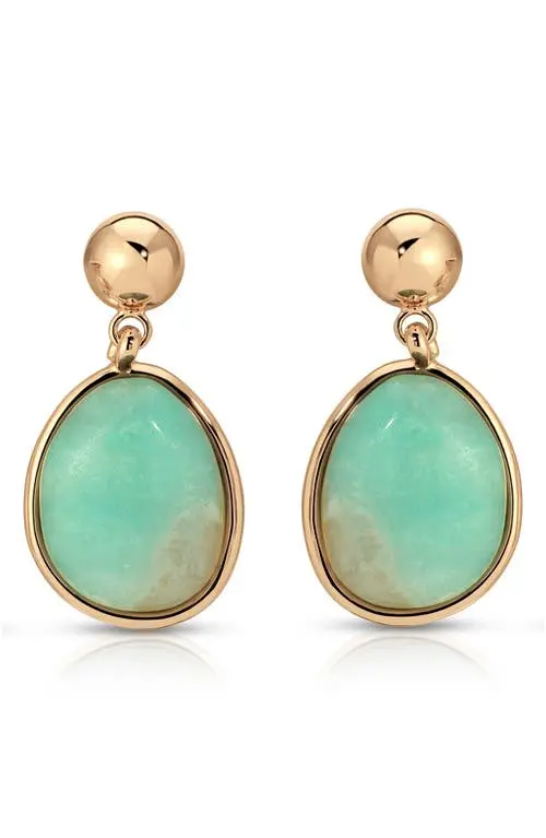 Ettika Amazonite Orb Drop Earrings - Amazonite And Gold