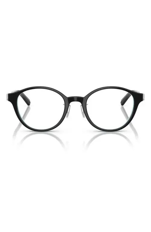 Tiffany & Co. 48mm Round Eyeglasses - Black On Tiffany Blue
