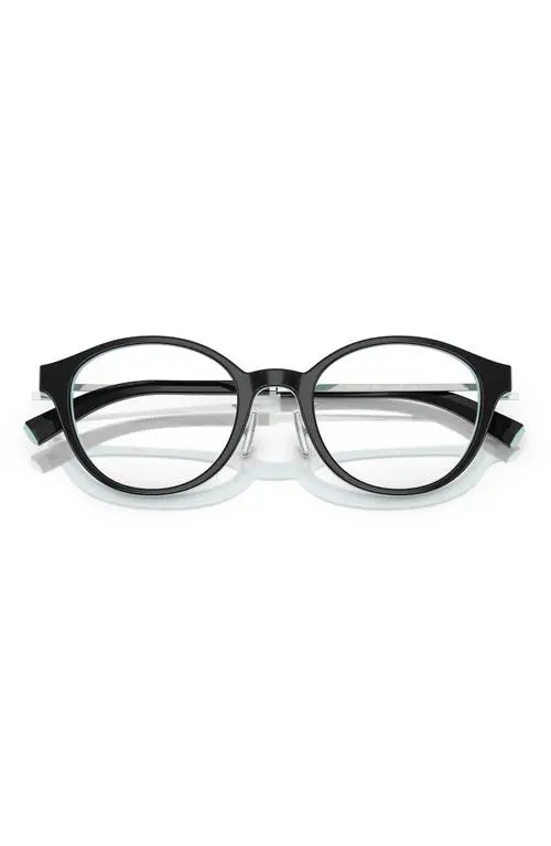 Tiffany & Co. 48mm Round Eyeglasses - Black On Tiffany Blue