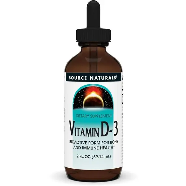 SOURCE NATURALS Vitamin D-3 Liquid 59.14 Milliliters - One-color