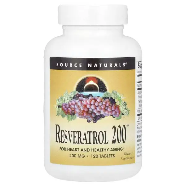 SOURCE NATURALS Resveratrol 200 120 Tablets - One-color