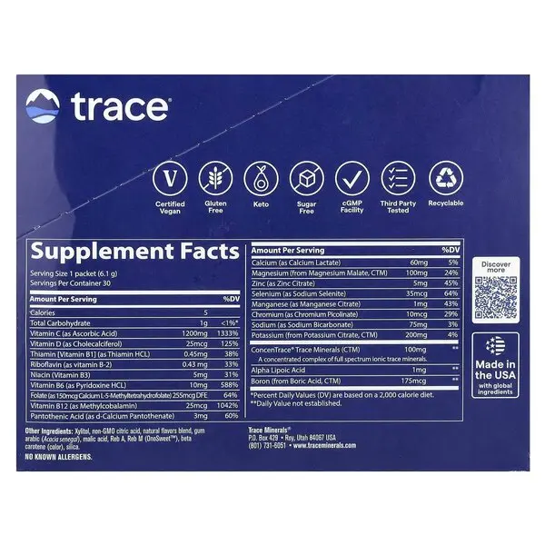 TRACE MINERALS Powerpak Citrus 30 Packets
