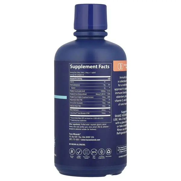 TRACE MINERALS Liquid Immunity+ Mixed Berry 887 Ml
