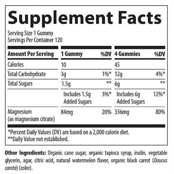 TRACE MINERALS Magnesium Gummies Watermelon 120 Gummies