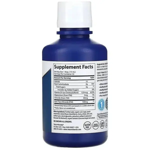 TRACE MINERALS Liquid Vitamin D3 473 Ml
