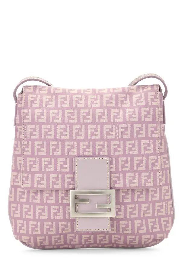 Fendi Zucchino Canvas Tube Messenger Bag