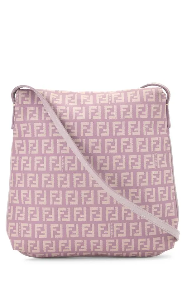 Fendi Zucchino Canvas Tube Messenger Bag