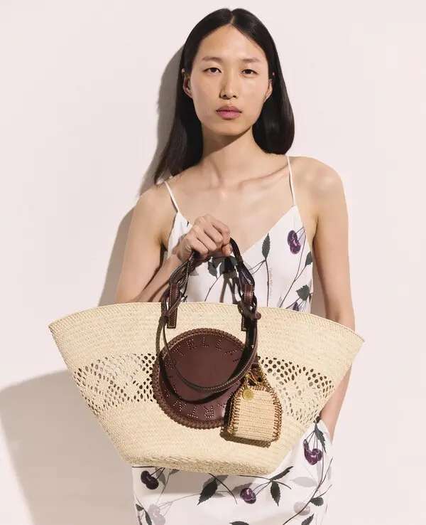 Stella McCartney Raffia Crochet Large Tote Bag