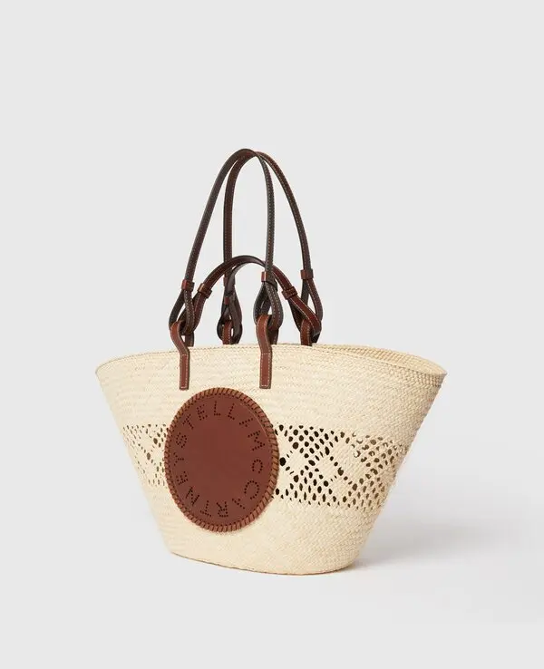 Stella McCartney Raffia Crochet Large Tote Bag