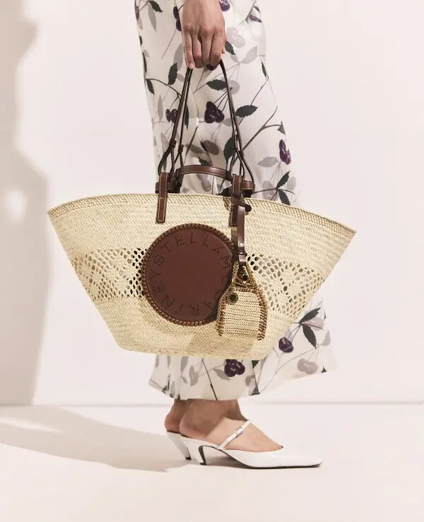 Stella McCartney Raffia Crochet Large Tote Bag