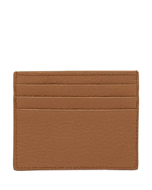 Prada Leather Card Holder - Brown