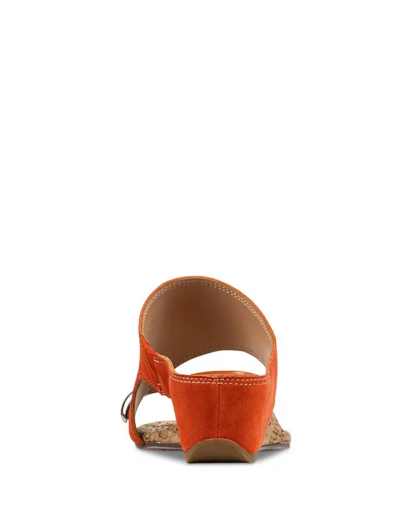 DONALD PLINER Toe Ring Wedge Sandals - Persimmon