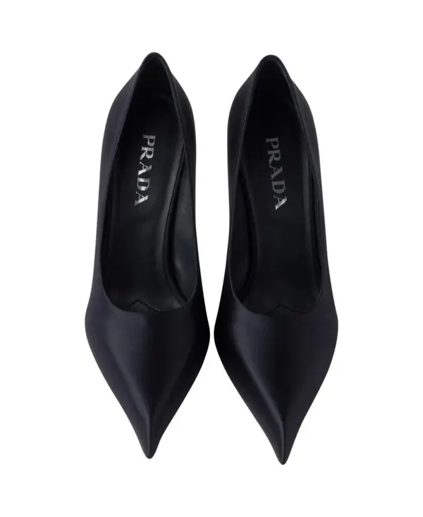 Prada Satin Pumps - Navy