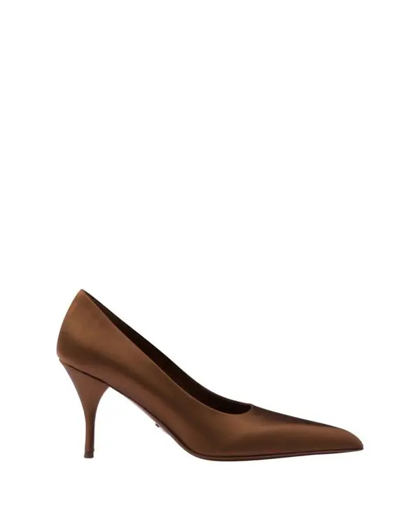 Prada Satin Pumps - Tobacco