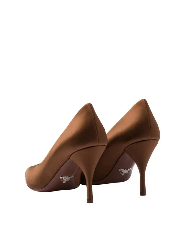 Prada Satin Pumps - Tobacco