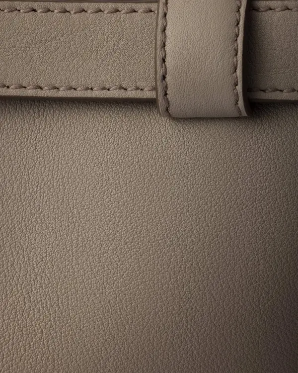 Prada Buckle Medium Leather Handbag - Grey
