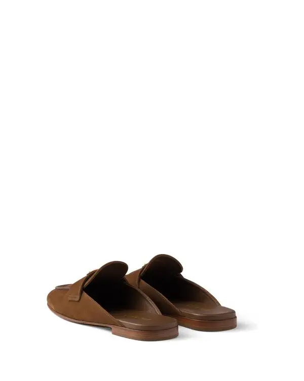 Prada Suede Slippers - Brown