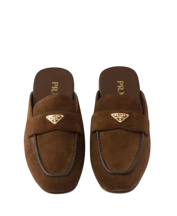 Prada Suede Slippers - Cocoa Brown