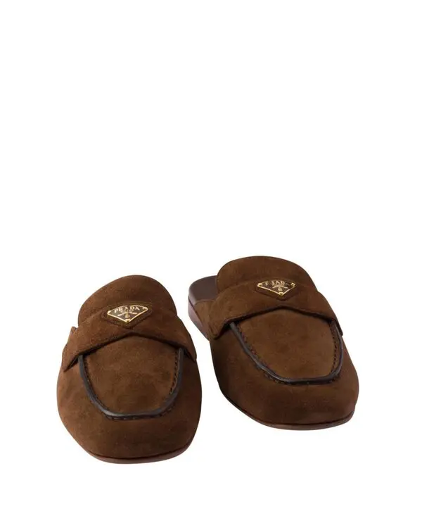 Prada Suede Slippers - Cocoa Brown