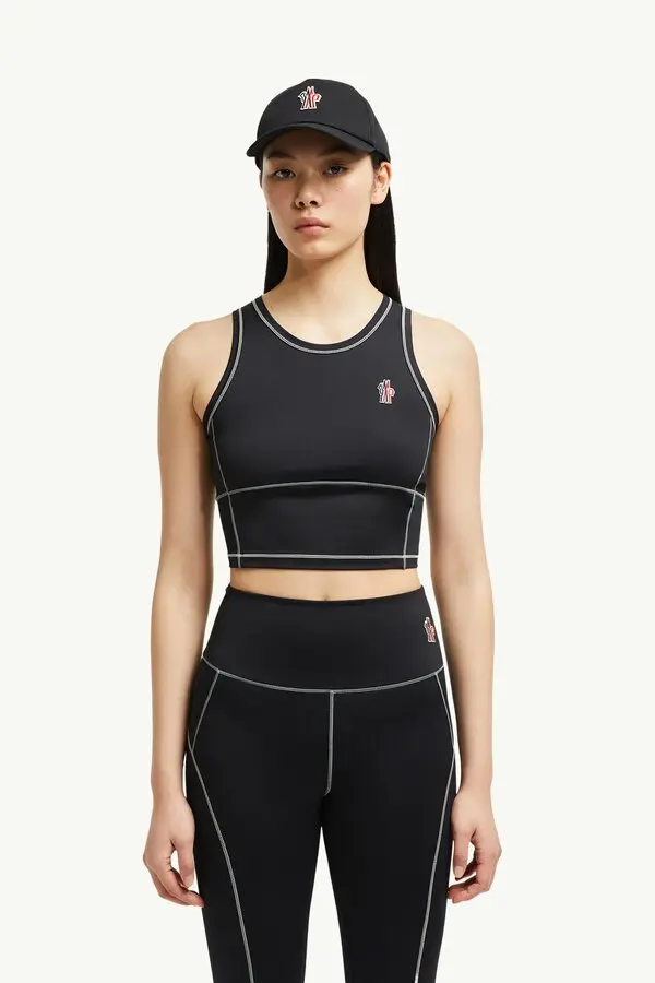 Moncler Logo Tank Top - Black