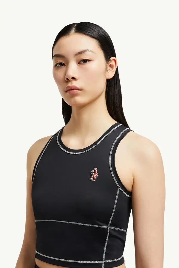 Moncler Logo Tank Top - Black
