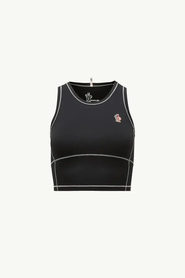 Moncler Logo Tank Top - Black