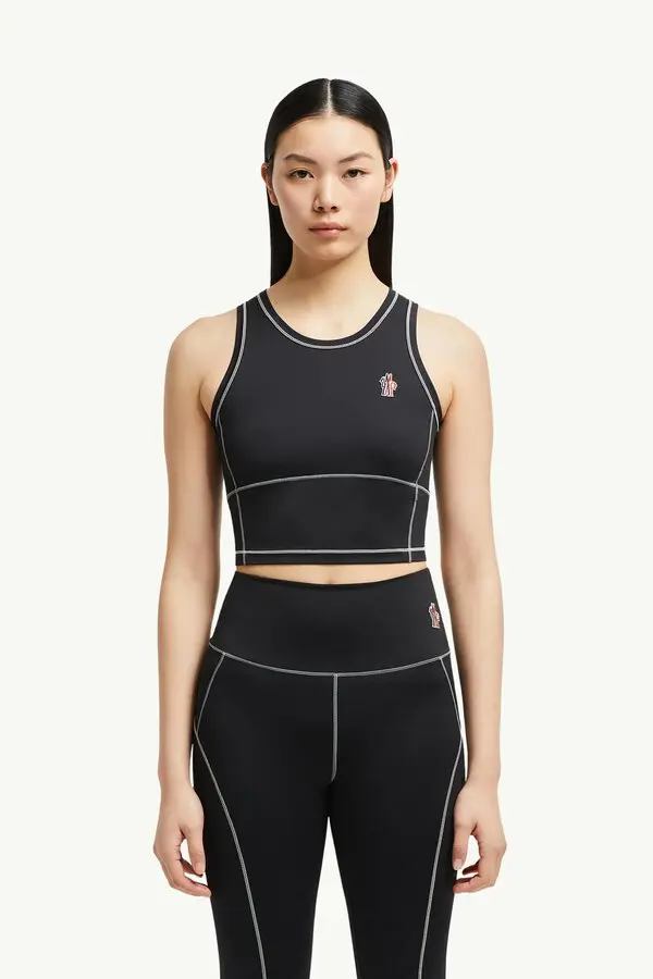 Moncler Logo Tank Top - Black