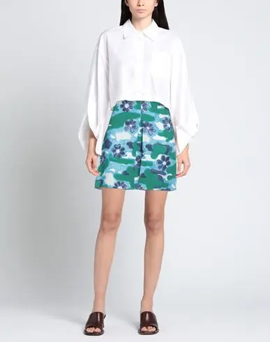 Marni Floral-print Mini Skirt - Green