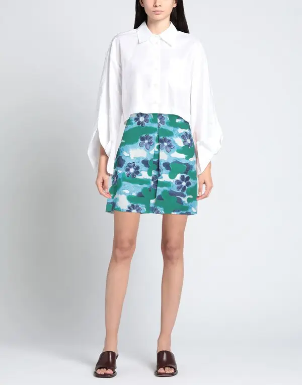 Marni Floral-print Mini Skirt - Green