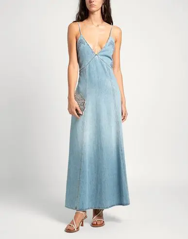 Chloé Maxi Dress In Cotton, Linen, And Polyester