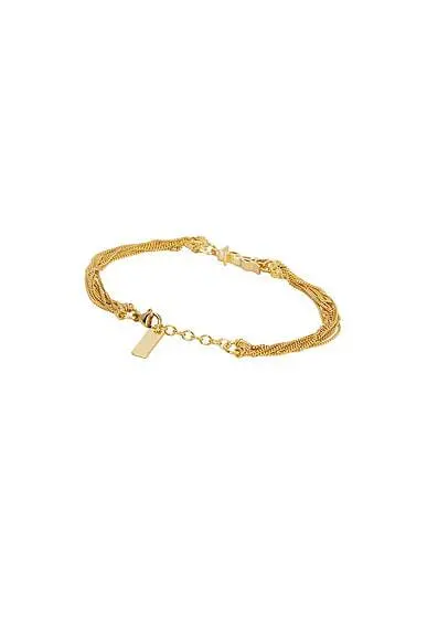 Saint Laurent Cassandre Charm Bracelet In Gold Tone Metal - Dore