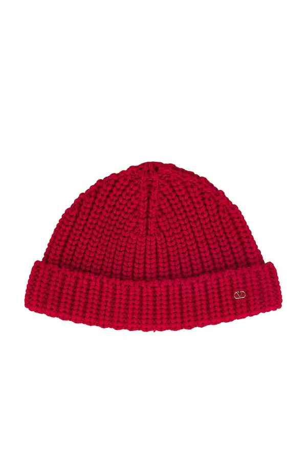 Valentino Garavani Knitted Beanie - Rosso