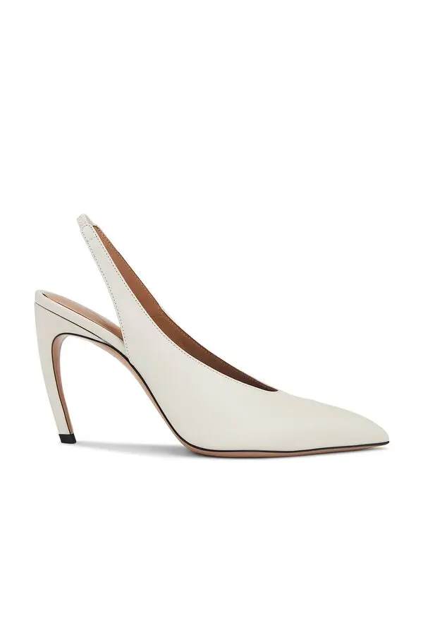 Attico Viper Slingback Pumps - White