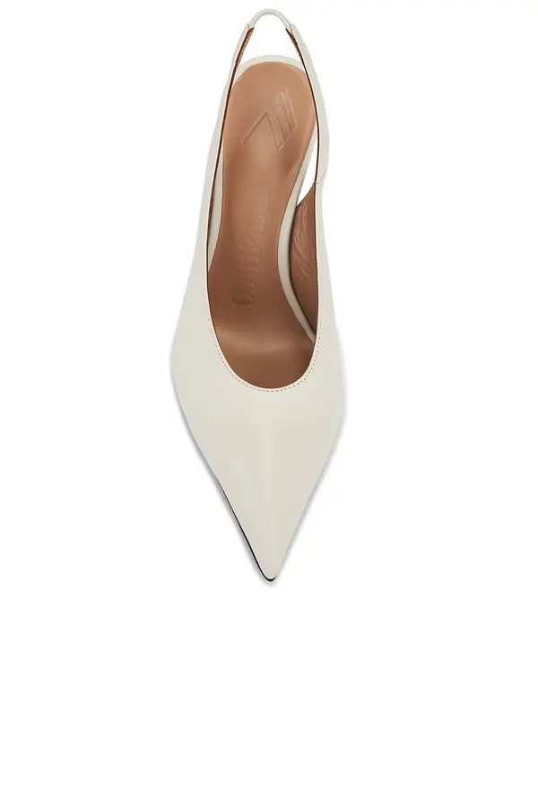 Attico Viper Slingback Pumps - White