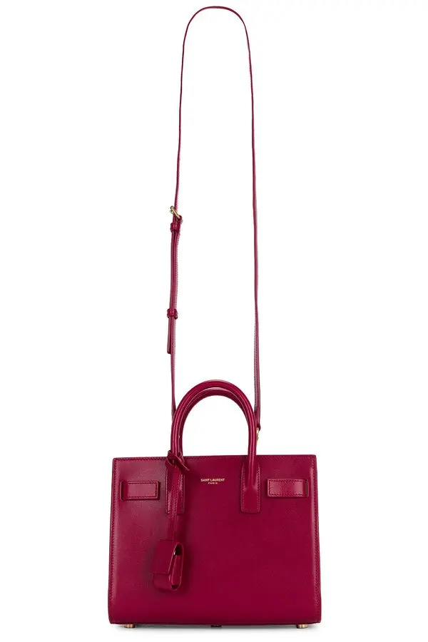 Saint Laurent Nano Sac De Jour Bag - Cherry Jam